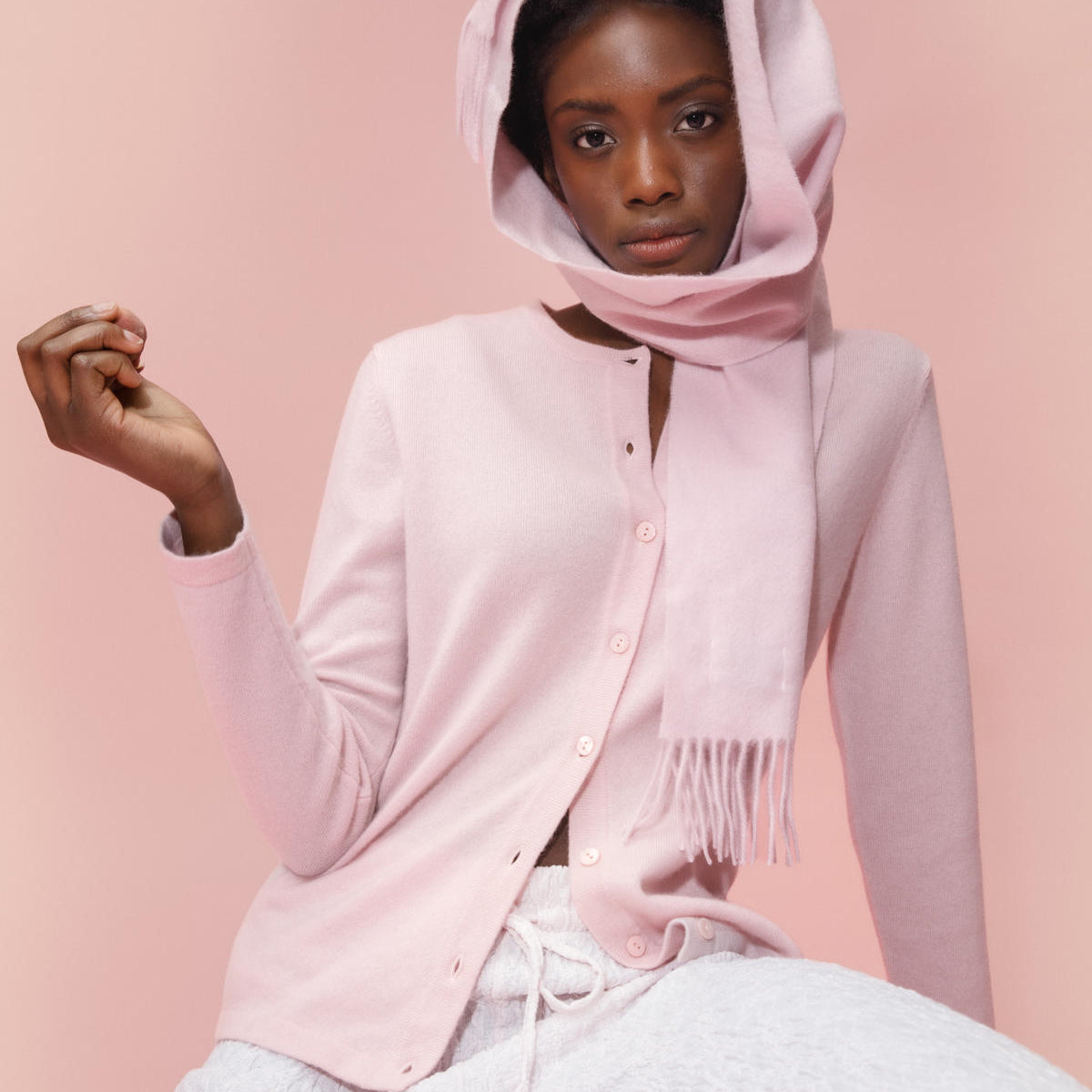 High Button Cashmere Cardigan – LEMONWOOD